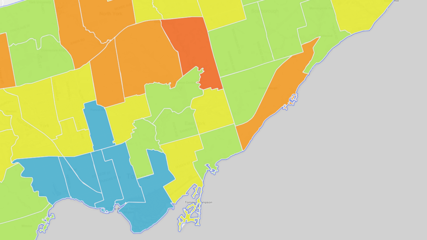 Toronto Real Estate Prices Map (Percentage Increase) - May 2016 ...