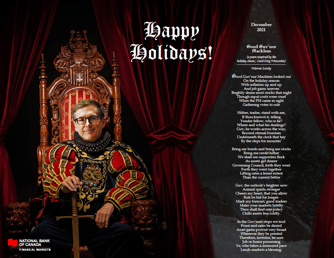A Big Bank Sent Traders A Christmas Poem About The Bank of Canada’s ...